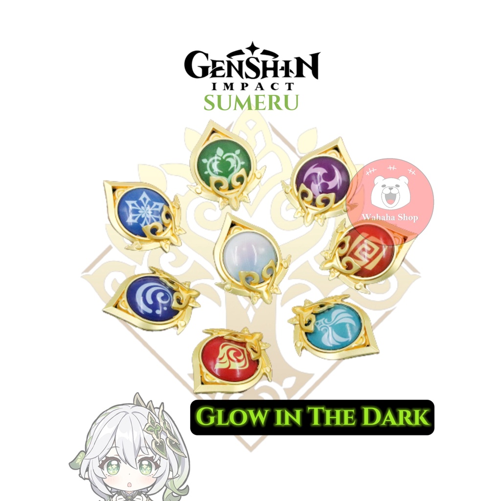 Jual Gantungan Kunci Genshin Impact Vision Sumeru Keychain Glow in The ...