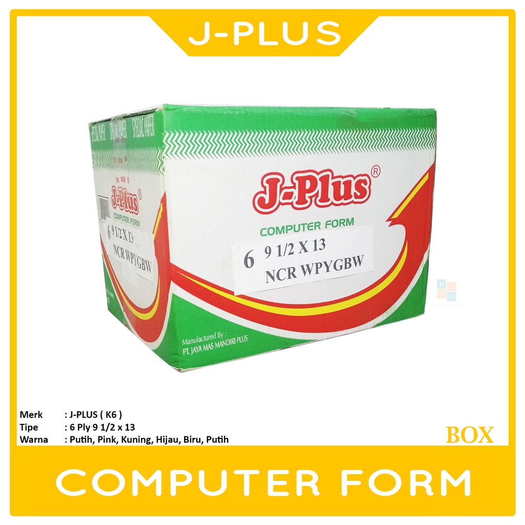 Jual J-PLUS - Continuous Form - Kertas Komputer CF 91/2 x 13 6 Ply ( K6 ...