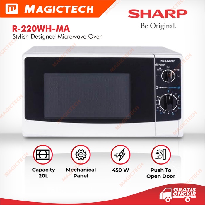 Jual MICROWAVE SHARP R-220MA-WH 20 LITER LOW WATT | Shopee Indonesia