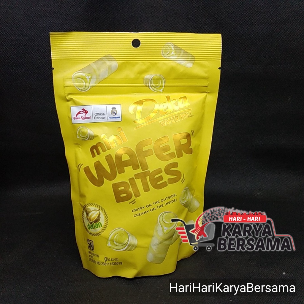 Jual DEKA MINI WAFER ROLL BITES DURIAN POUCH 72GR | Shopee Indonesia