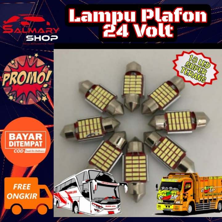 Jual Lampu LED Plafon Truk Bis Lampu Kabin 24 VOLT 24V Canbus 31mm 3cm ...