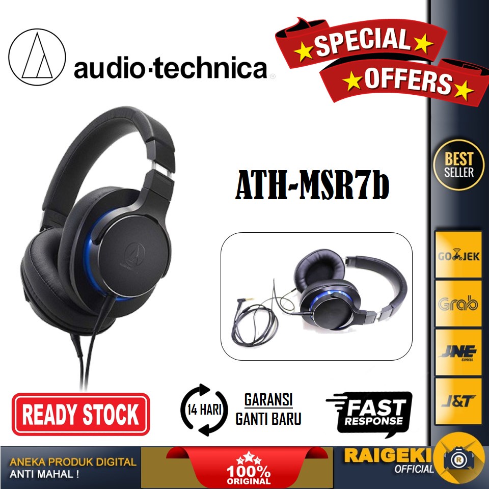 Jual Audio Technica ATH-MSR7b Over-Ear High-Resolution Headphones ...