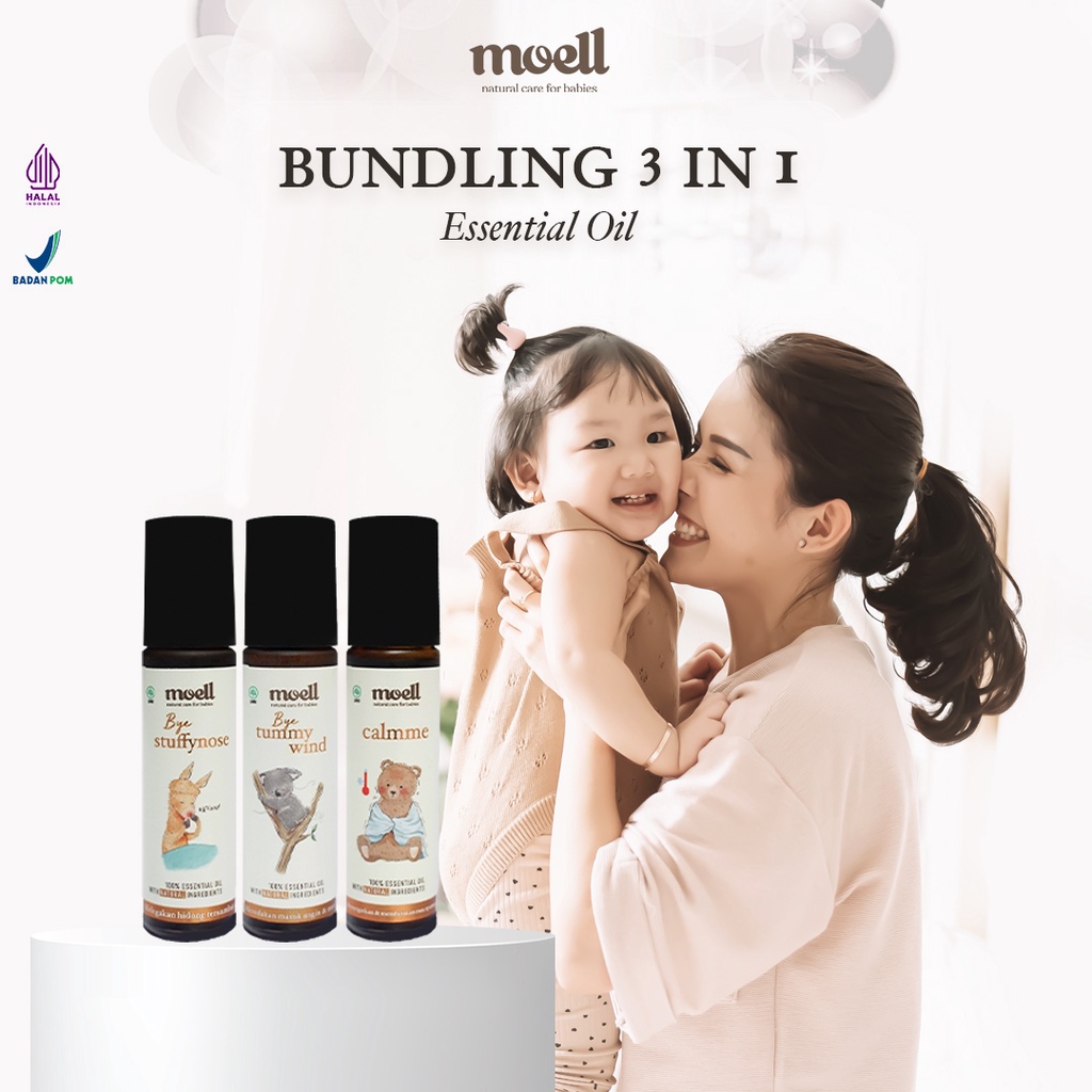 Jual Moell Paket Bundling 3in1 Natural Essential Oil / Kebutuhan ...