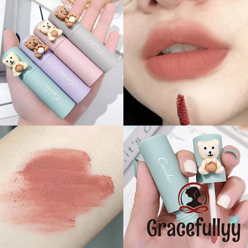 Jual [COD]CUODUI Lip Mud Velvet Matte Lucu Beruang Lip Glaze Lip Cream ...