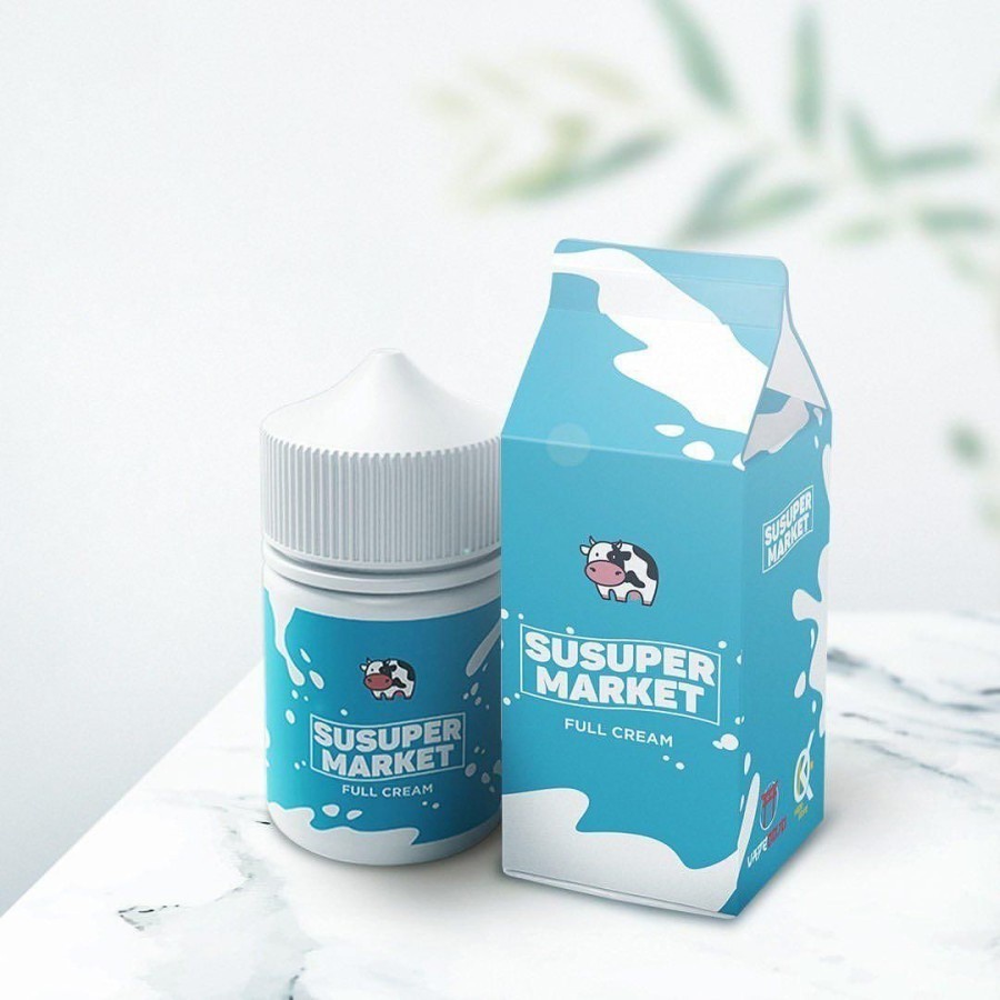Jual LIQUID SUSUPERMARKET FREEBASE 60ML LIQUID SUSU FULL CREAM ORIGINAL ...