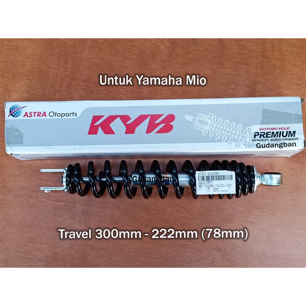 Jual KYOS-51120H SHOCKBREAKER KAYABA OS Series belakang motor Mio Fazzio KYB ORIGINAL SHOCK ...