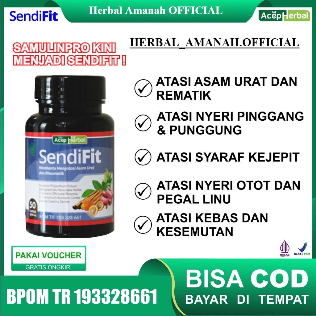 Jual SENDIFIT Obat Herbal Nyeri Sendi Asli 100% Original Sendi Fit ...