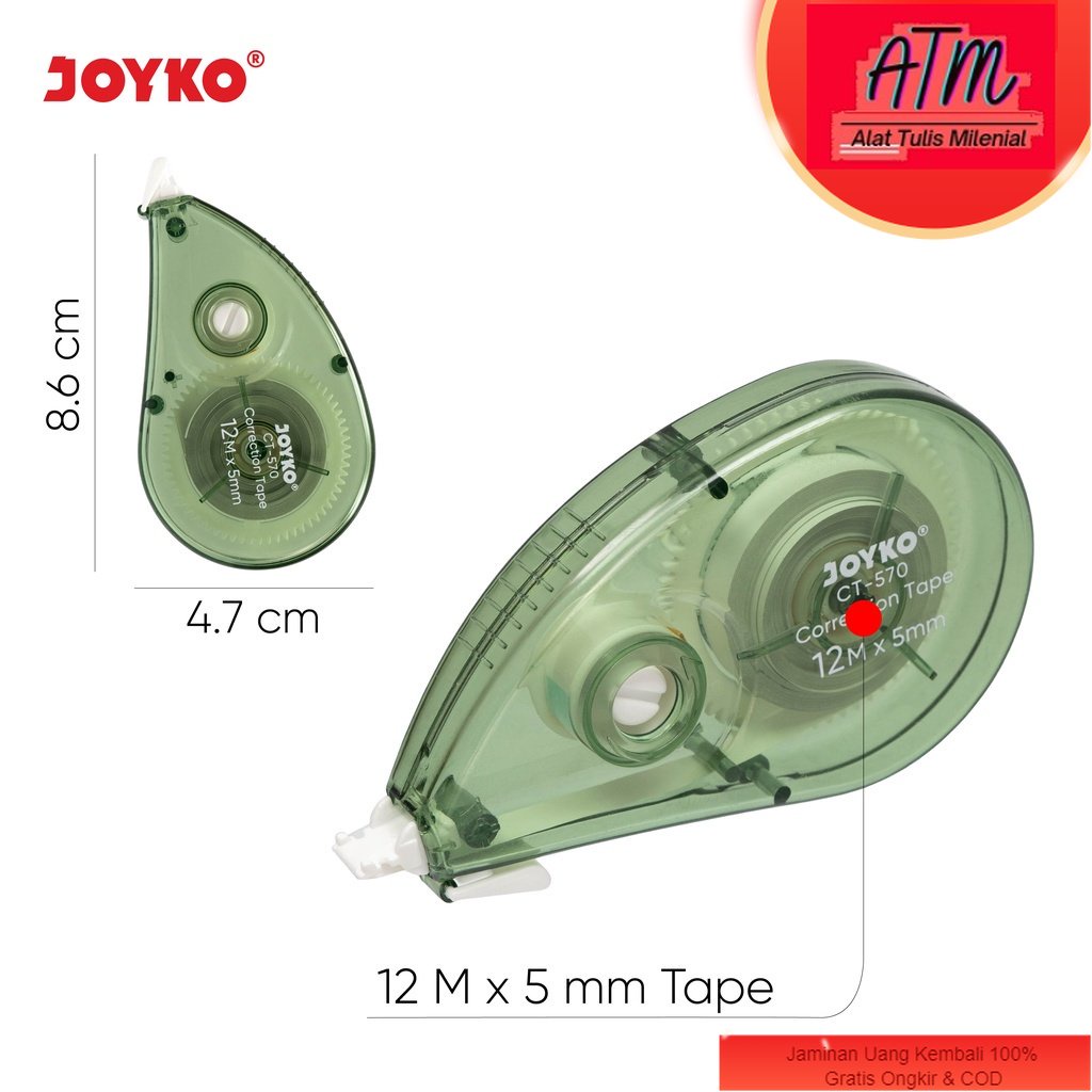 Jual Pita Koreksi Correction Tape Joyko CT-570 12M x 5mm | Shopee Indonesia