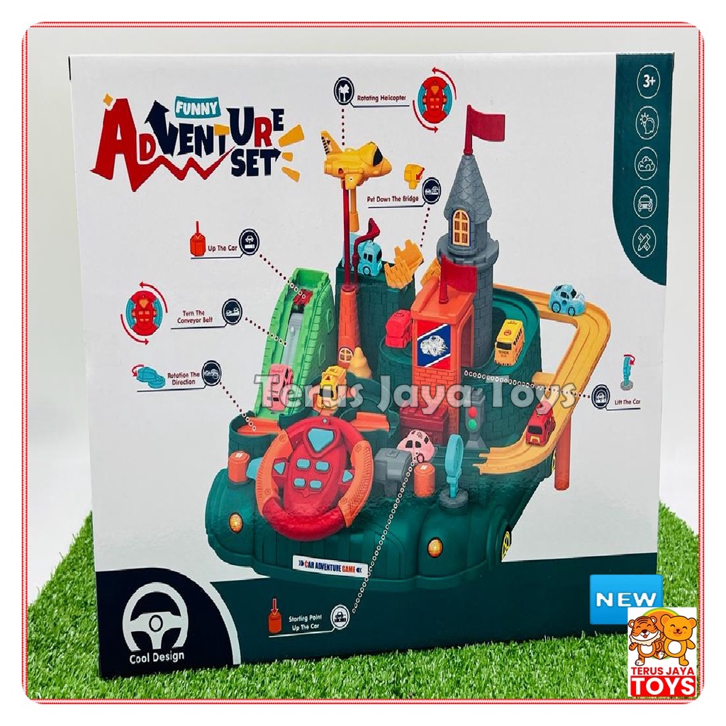 Jual Mainan Anak Car adventure stir brain game parking car track mobil ...