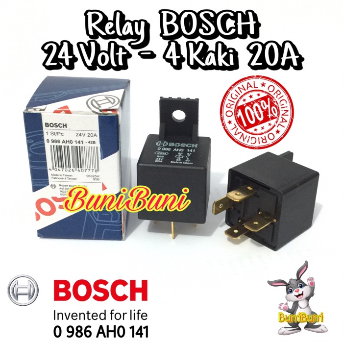 Jual DISKON/ SHOPEE/ Relay BOSCH 24V 4 Kaki / Rilei Riley Bosch 24 Volt ...