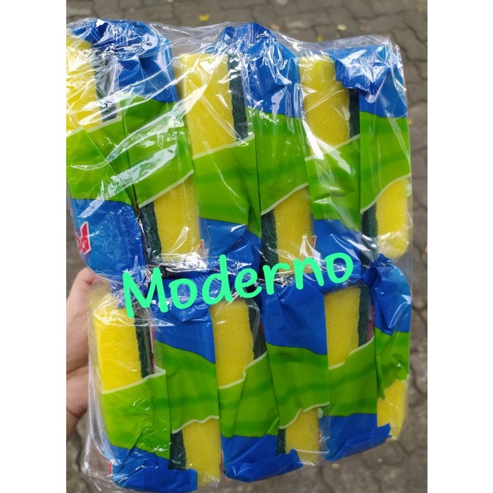 Jual DISKON SHOPEE/ Polytex sponge busa cuci piring isi 12 pcs | Shopee ...
