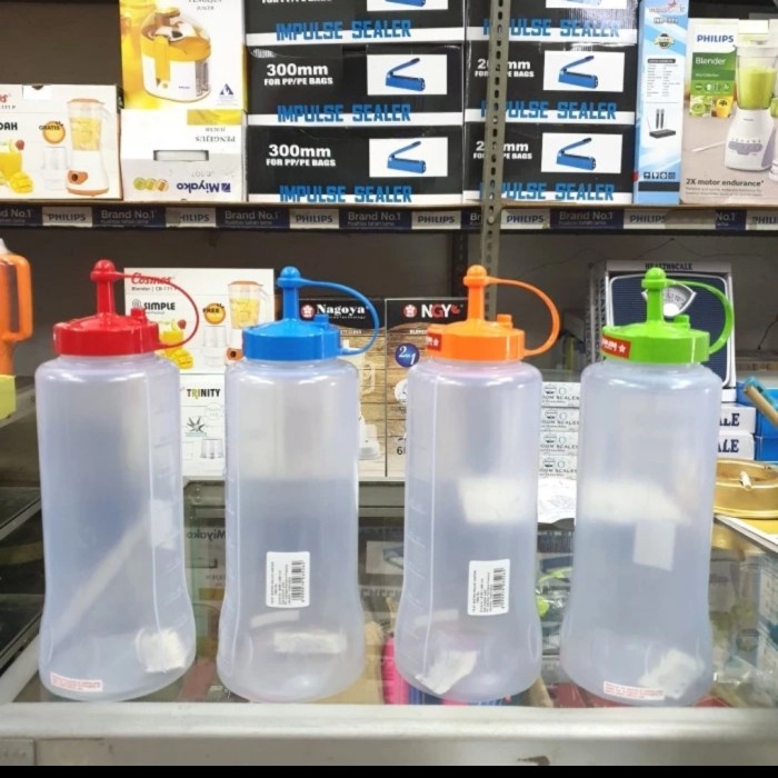 Jual BOTOL SAOS LION STAR 1 LITER JUMBO BOTOL KECAP MINYAK SAUS 1000 ML | Shopee Indonesia