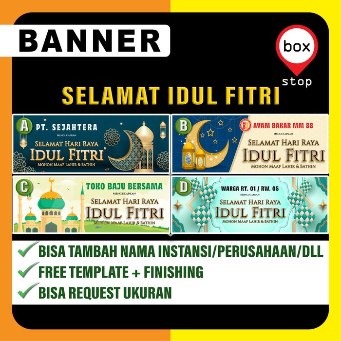 Jual Spanduk Banner ucapan - Lebaran Idul Fitri | Shopee Indonesia