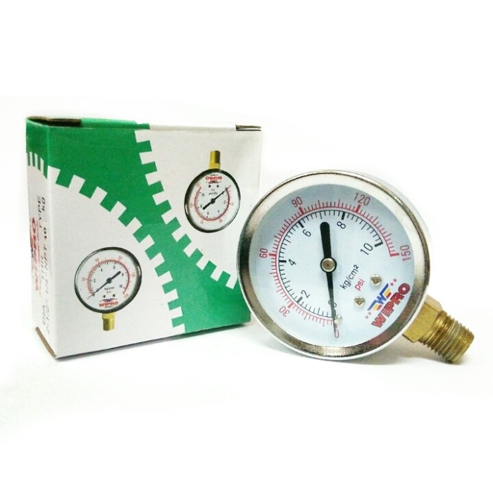 Jual WIPRO 10 Bar Meter tekanan Angin - Pressure Gauge - Manometer - 10 ...