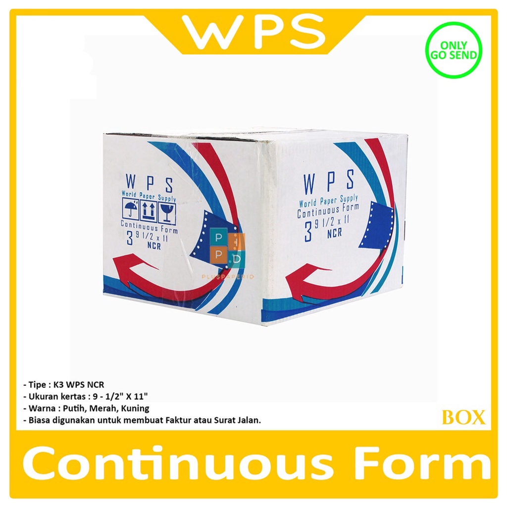Jual WPS Continous Form 3 Ply 9 1/2 x 11- K3 NCR - Box | Shopee Indonesia
