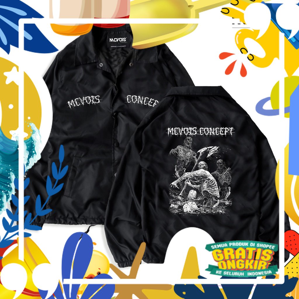 Jual Mcvois Jaket Pria Winbreaker Barbar Jaket Coach Premium/ merah ...