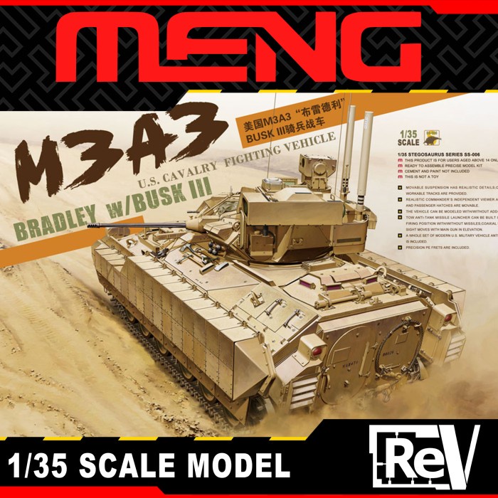 Jual MENG U.S. CAVALRY FIGHTING VEHICLE M3A3 BRADLEY w/BUSK III ...