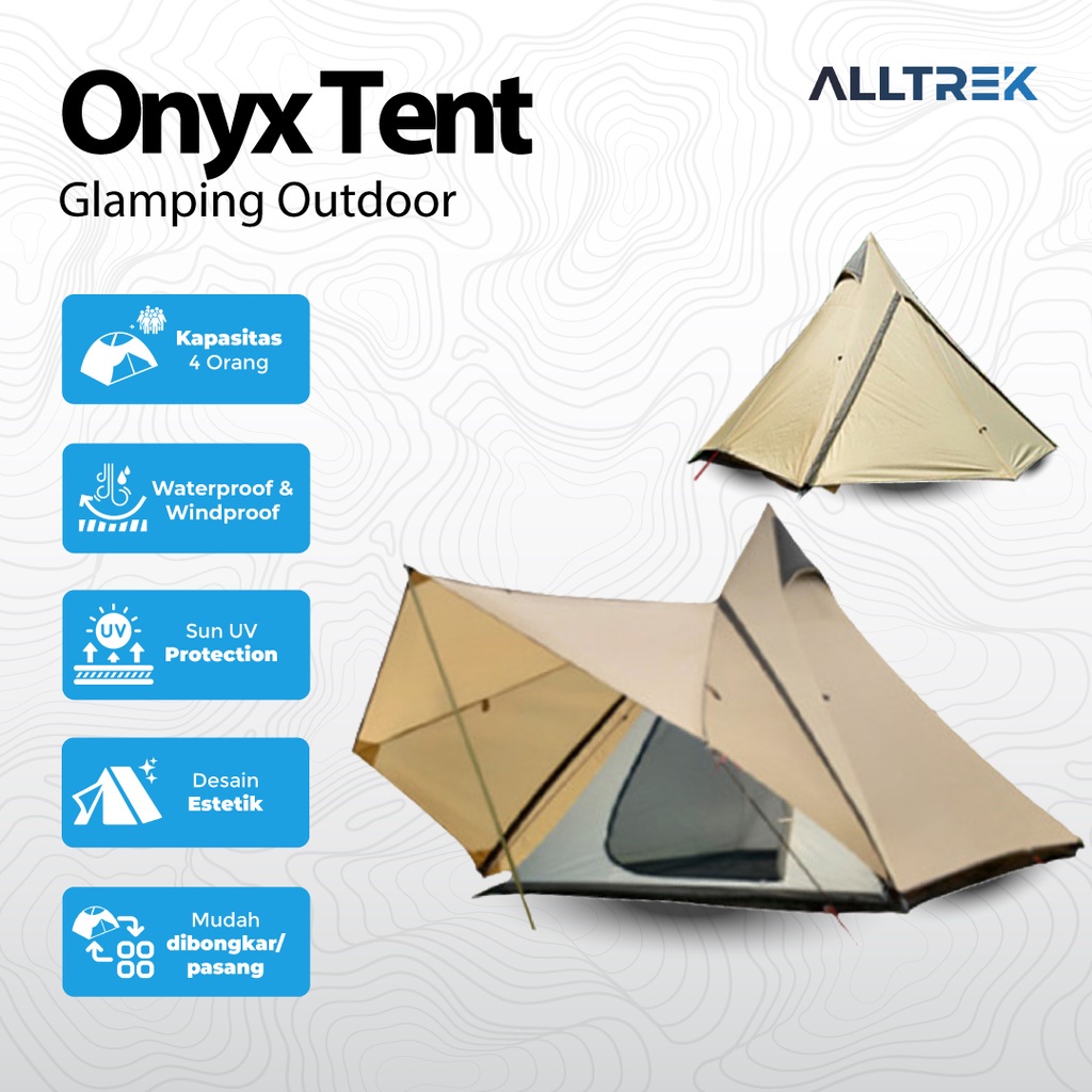 Jual ALLTREK Tenda Camping ONYX Pyramid Tent Outdoor Double Layer 4 ...