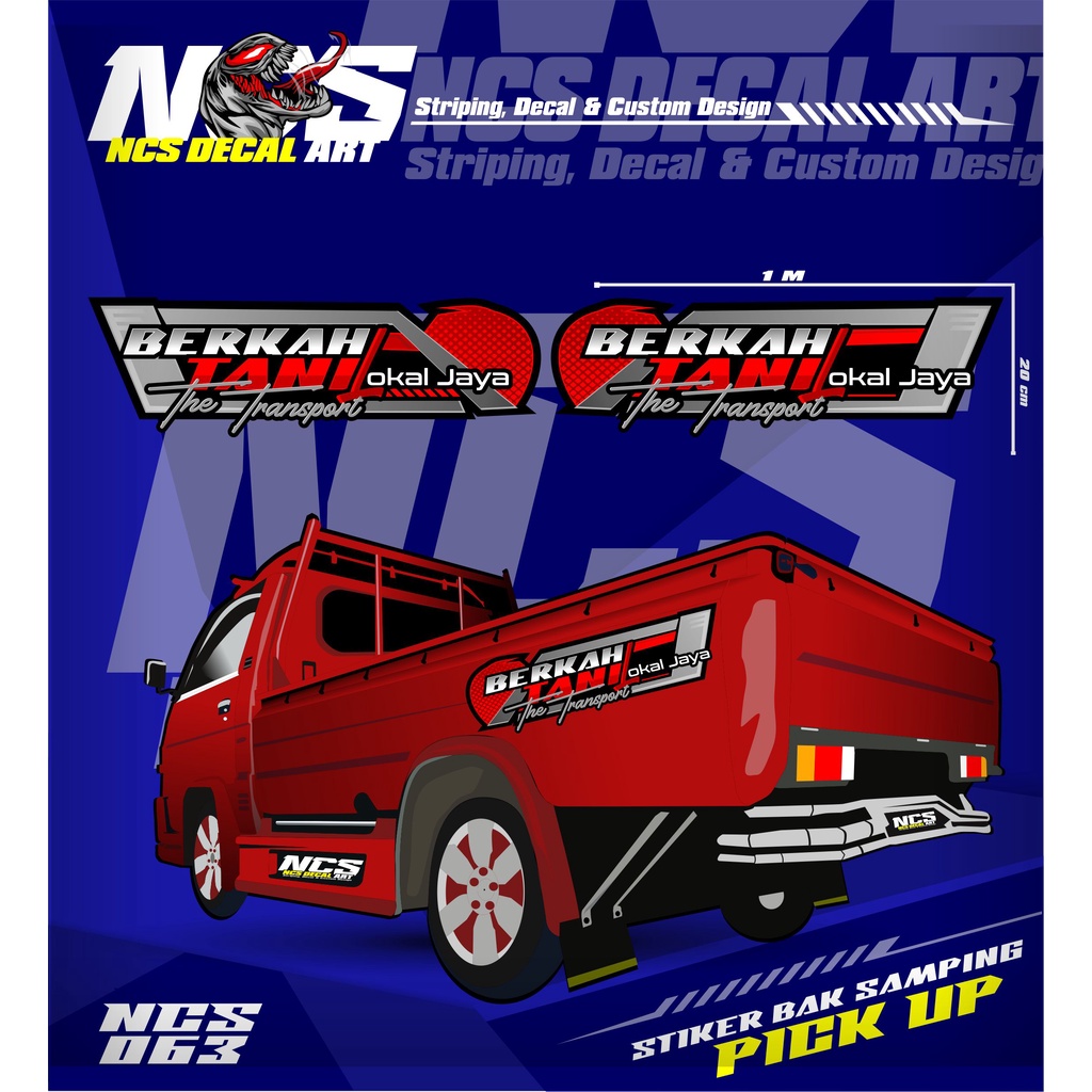 Jual Stiker Bak Samping Pick Up L300 Stiker Vinyl Custom Cuting BERKAH ...