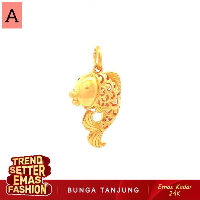 Jual LIONTIN FASHION EMAS 24K - BUNGA TANJUNG GOLD | Shopee Indonesia