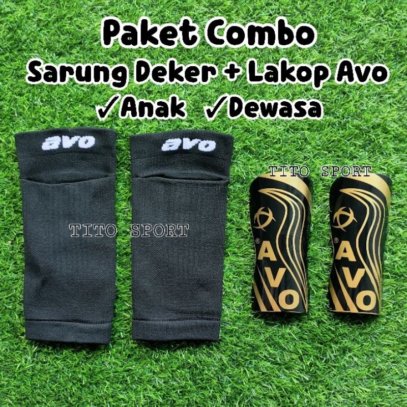 Jual Paket Sarung Deker shin pad holder dan lakop Embos sepak bola ...