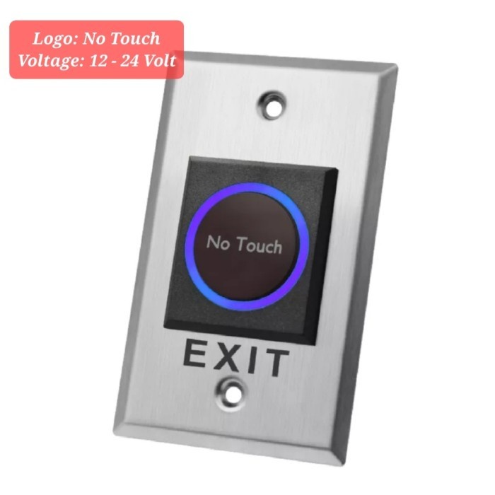 Jual EXIT BUTTON NOTOUCH SENSOR CONTACLESS DOOR OPEN ACCESS CONTROL PANJANG - LOGO No Touch ...
