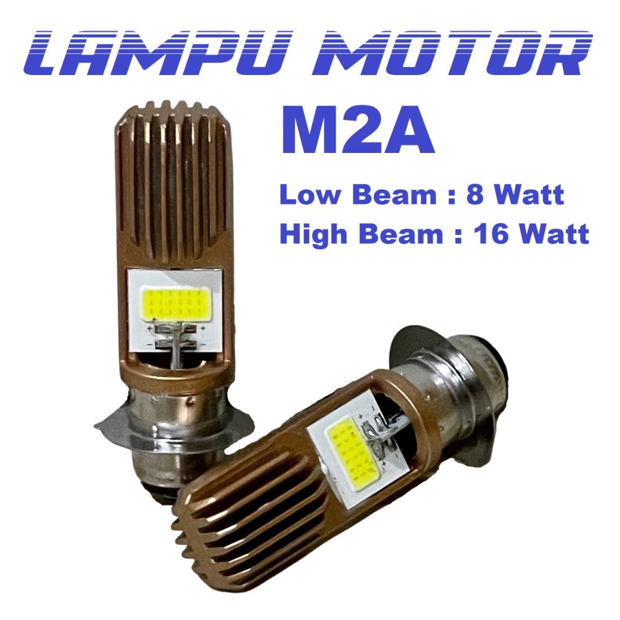 Jual Lampu LED Motor socket H6 M2A Hi - Lo AC / DC 8 + 8 Watt 16 Watt ...