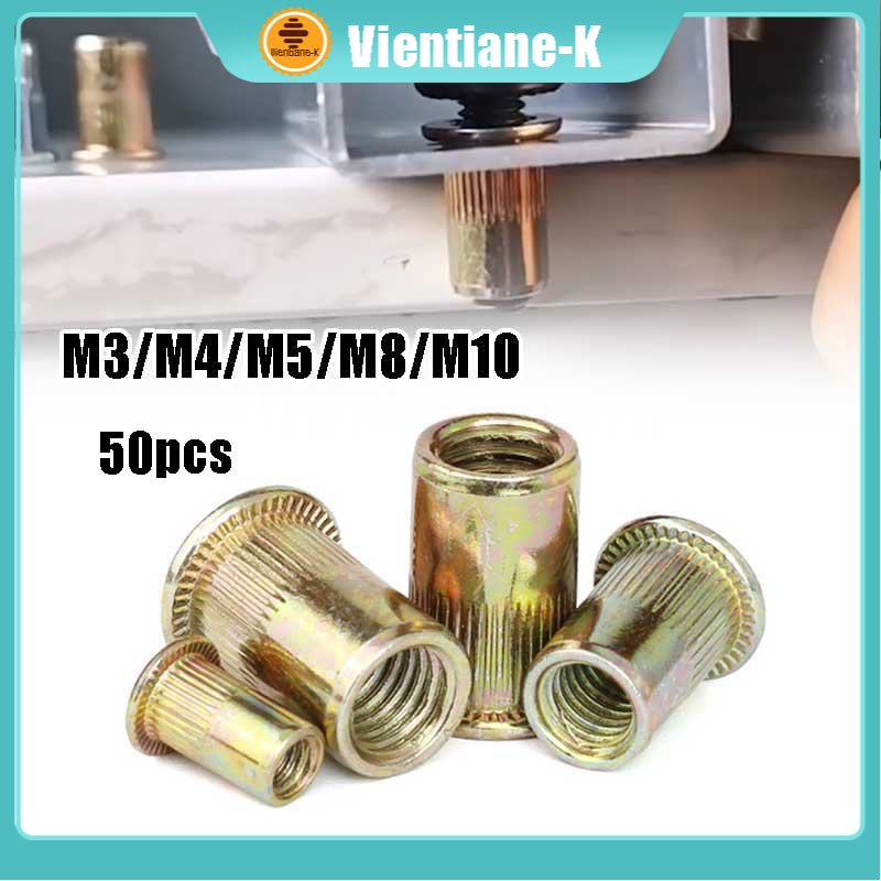 Jual 50pcs Rivet Nut Rivnut Flat Nut M3 M4 M5 M8 M10 | Shopee Indonesia
