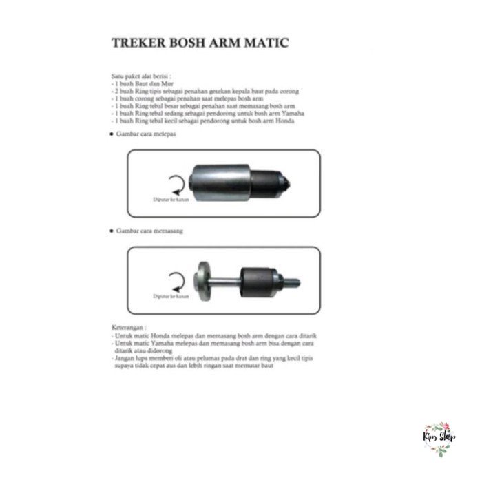 Jual Treker bosh arm matic Honda Yamaha swing arm disassemble tool ...