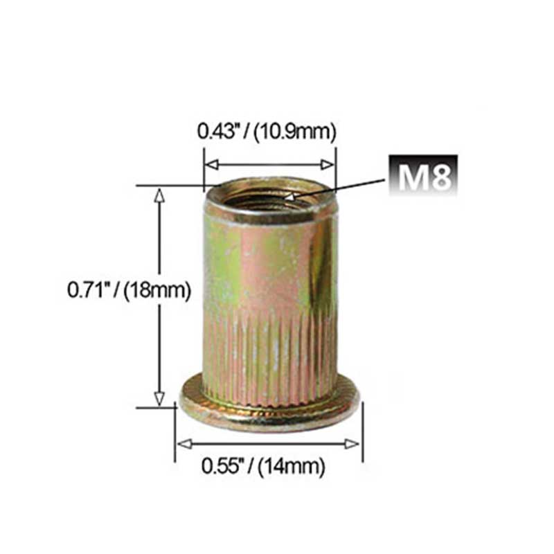 Jual M3/M4/M5/M8/M10 Mur Rivet Nut/Rivnut/Flat Nut 50pcs | Shopee Indonesia