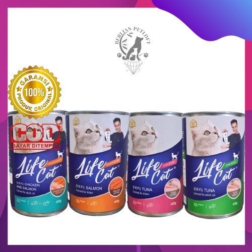 Jual Life Cat 400gr Kaleng Makanan Kucing Basah | Shopee Indonesia