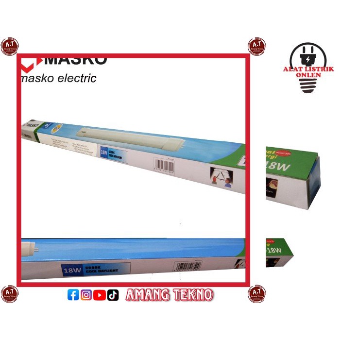 Jual Lampu TL Neon T8 Plastik LED 18W 120cm Tube Putih 6500K / KUNING ...