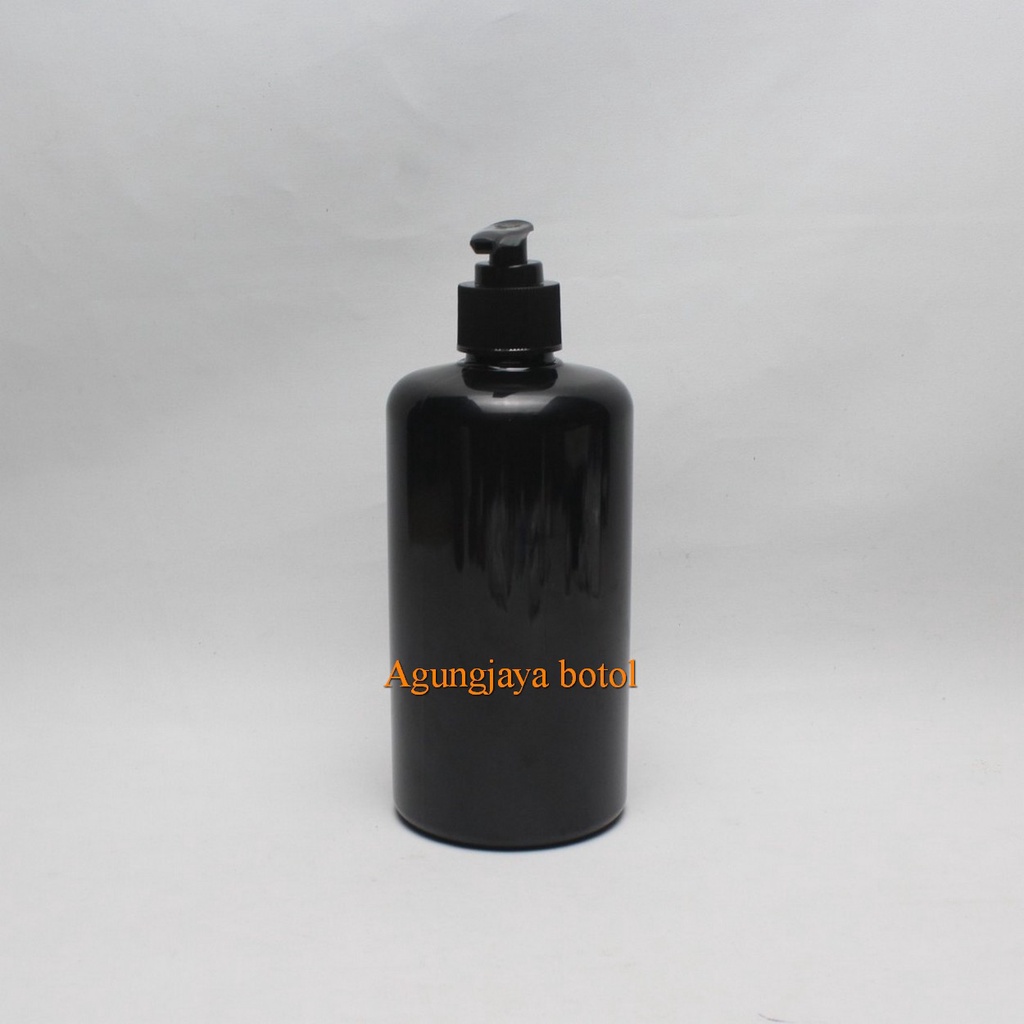 Jual Botol Pet 500 Ml Handsoap Hitam Tutup Pump Lotion Neck 28 / Botol Plastik / Botol Tutup ...