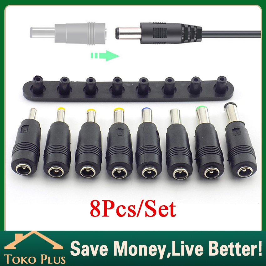 Jual Super 8in1 Universal Jack DC Connector Jack PSU Power Supply Set ...