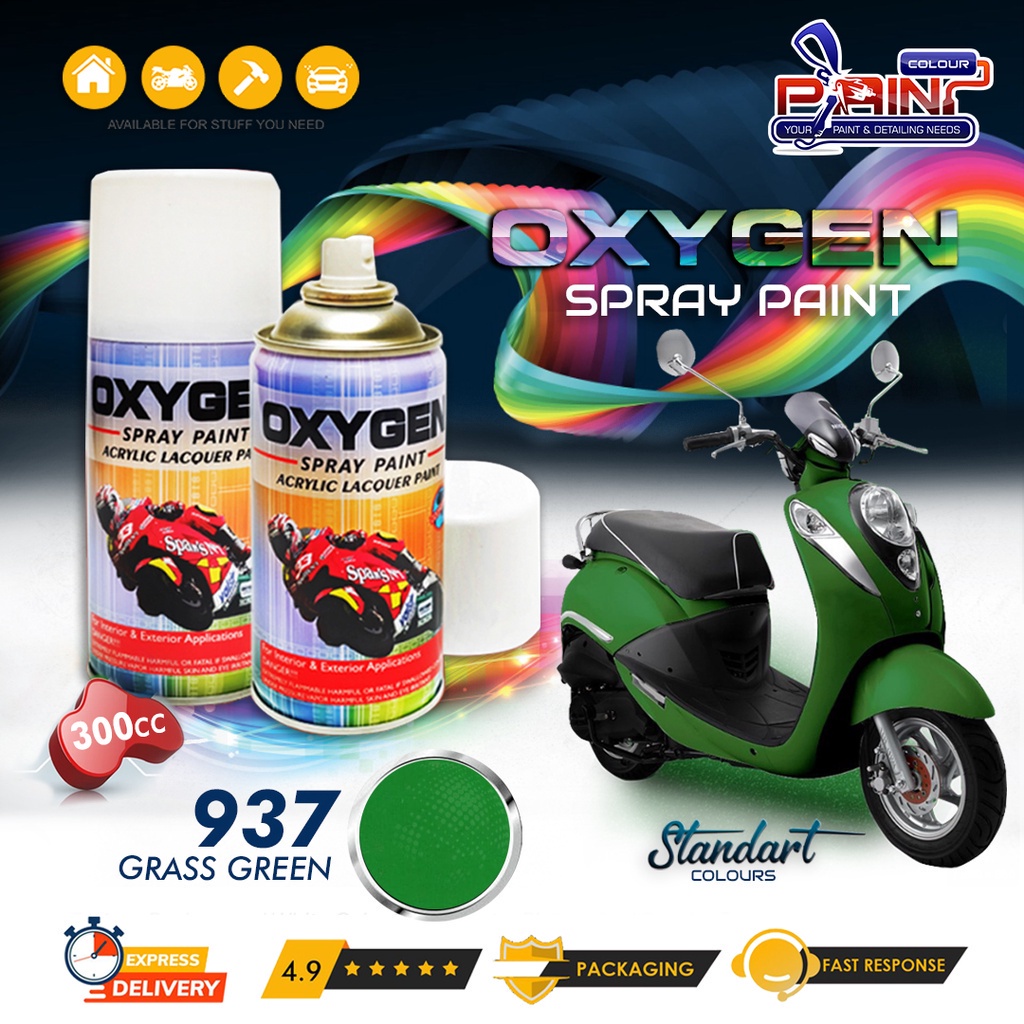 Jual Cat Semprot / Pylox OXYGEN Acrylic Spray Paint - 937 Grass Green ...
