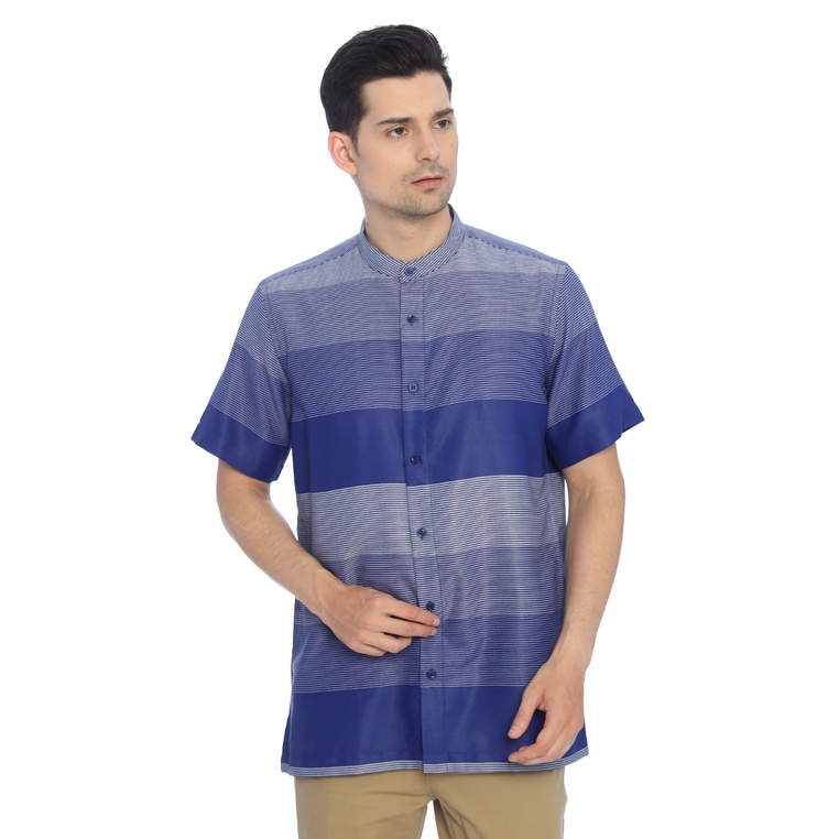 Jual Hassenda Koko Linen Pria Lengan Pendek Full Kancing Depan Al ...