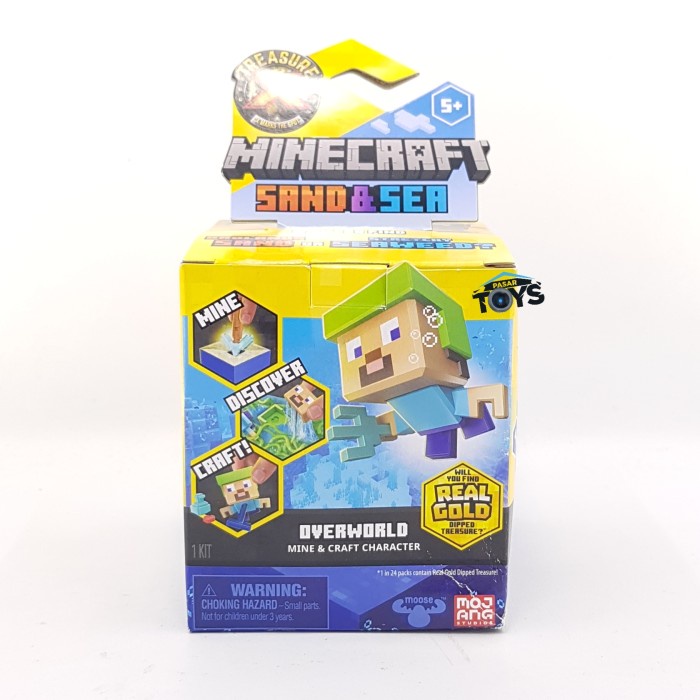 Jual Treasure X Minecraft Sand & Sea Overworld Minecraft Character - ES ...