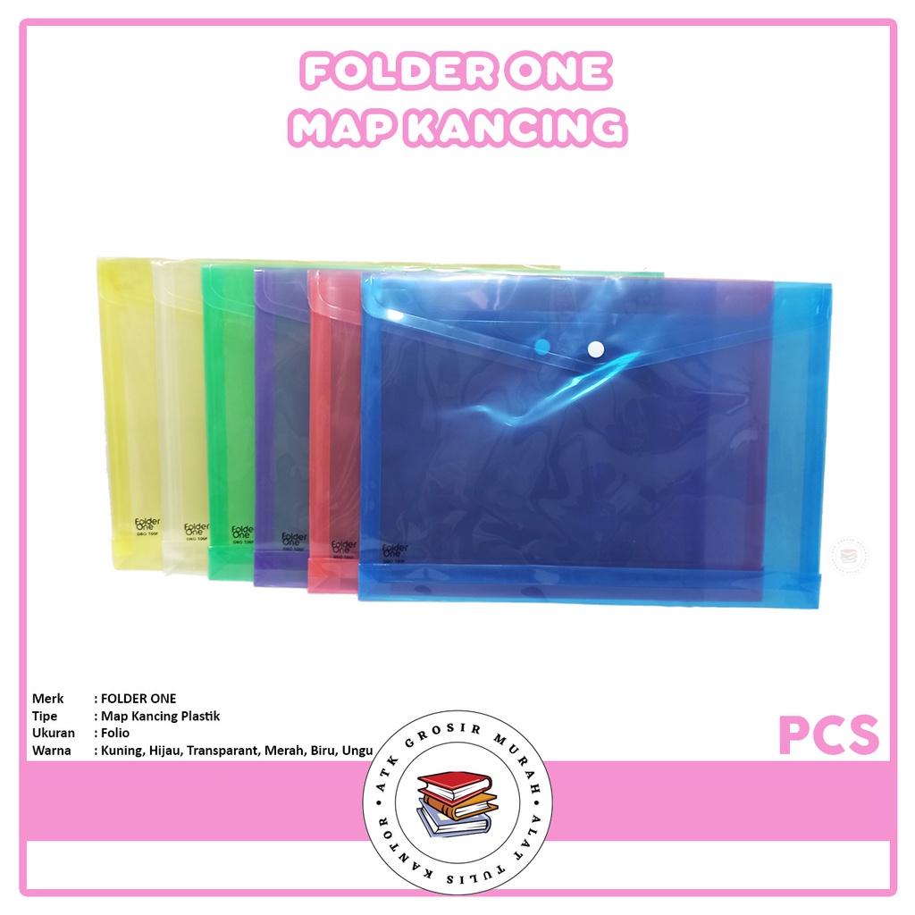 Jual FOLDER ONE - Map Kancing Ukuran Folio - File Folder - Pcs | Shopee ...