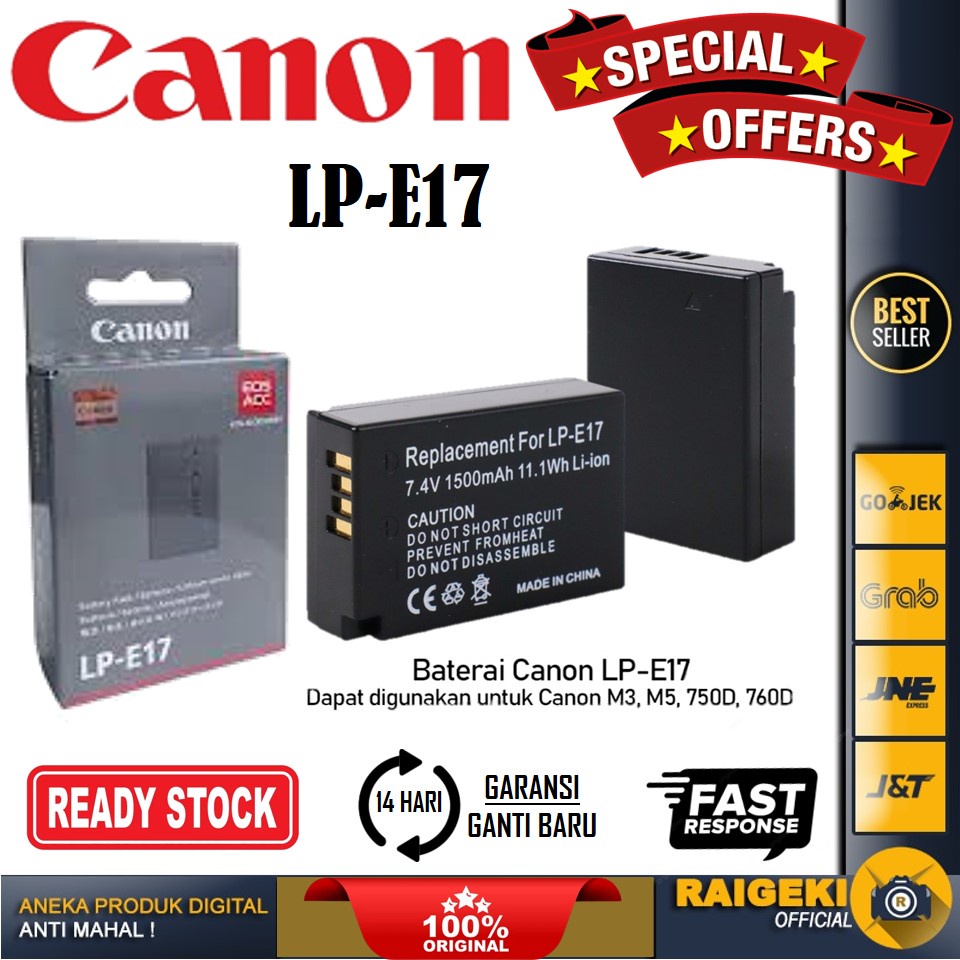 Jual Canon LP-E17 Battery Original for 750D/760D/M3/M5 | Shopee Indonesia