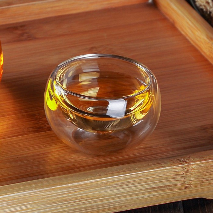 Jual MINI DOUBLE WALL GLASS SHOT 50ML | GELAS KACA TEH KOPI ESPRESSO COFFEE | Shopee Indonesia