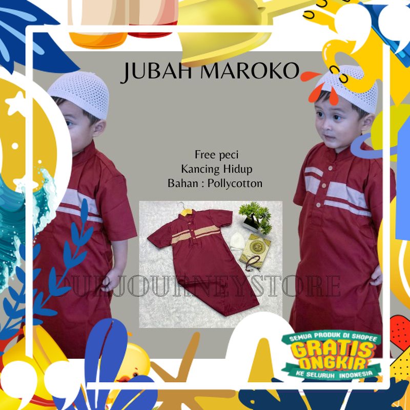 Jual Tebel ok / PROMO JUBAH ANAK MAROKO TERBARU Usia 1-14 tahun / Jubah ...