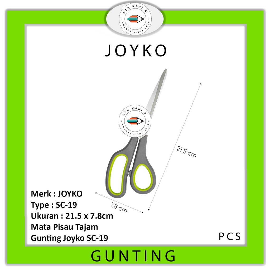 Jual JOYKO - Scissor Gunting Besar SC-19 - Pcs | Shopee Indonesia