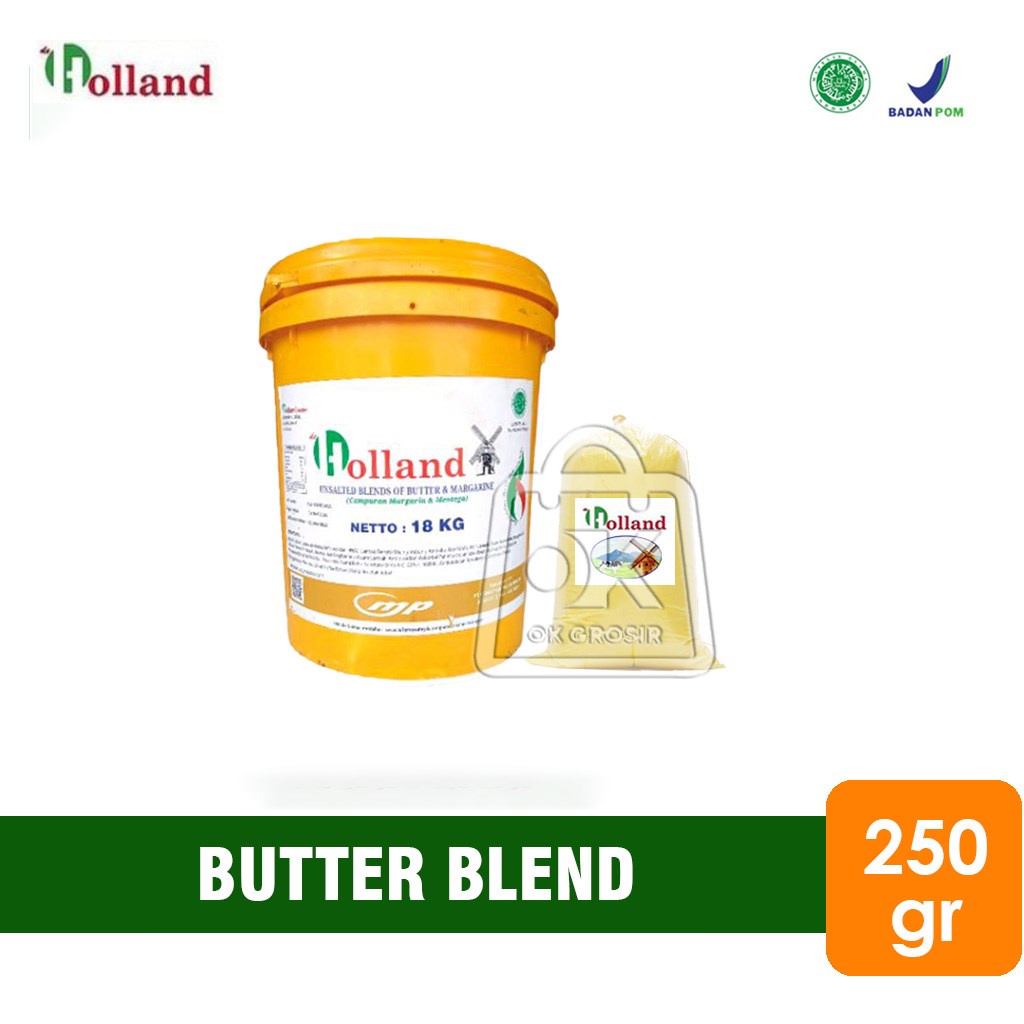 Jual De Holland White Butter Blend / Unsalted Blend Butter Margarin ...