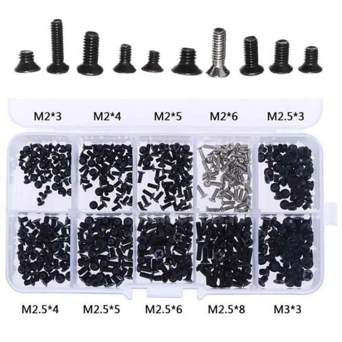 Jual Set Baut Laptop Paket Lengkap 500 pcs/Screw Service KIT Laptop ...