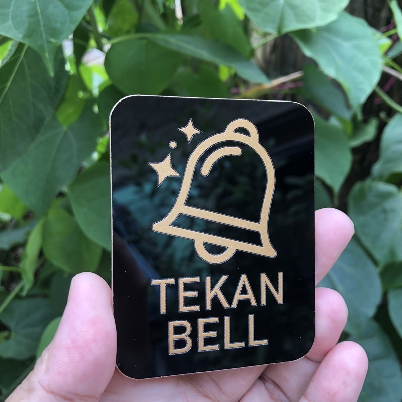 Jual Bell / Akrilik Tekan Bell / Sign Board Acrylic / Papan Tulisan ...