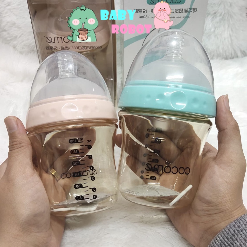 Jual Botol Susu Wide Neck PPSU 180ml Nipple Meniru ASI untuk Bayi Yang Baru Lahir | Shopee Indonesia