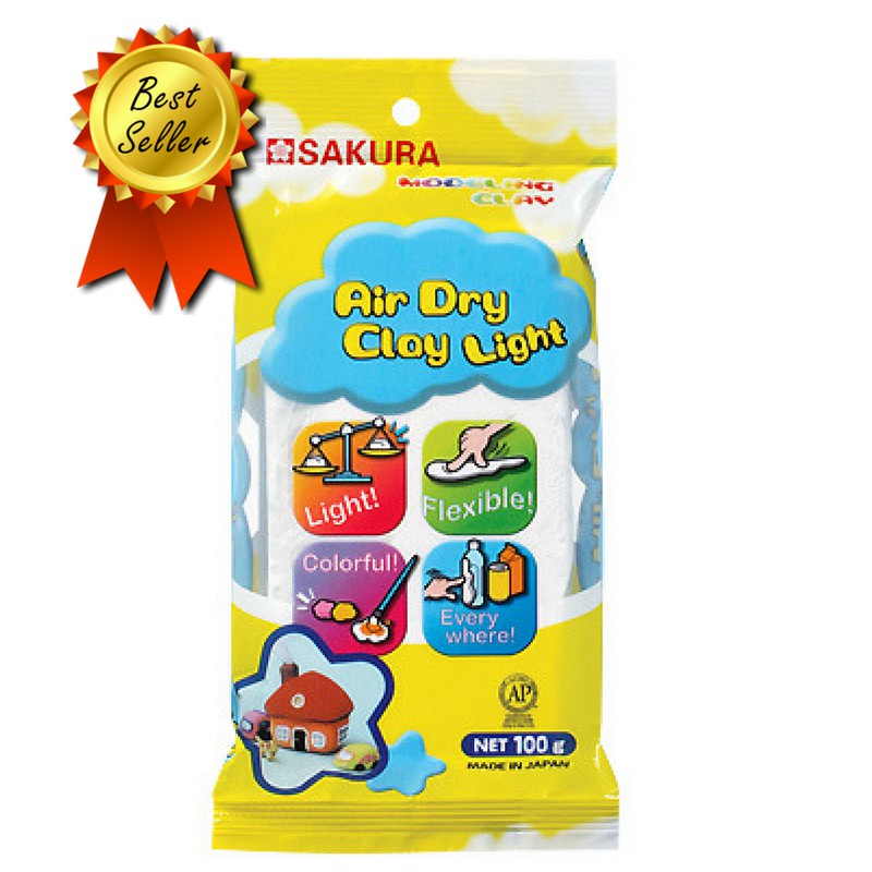 Jual SAKURA AIR DRY CLAY LIGHT 100 GR / TANAH LIAT / SAKURA CLAY / AIR ...