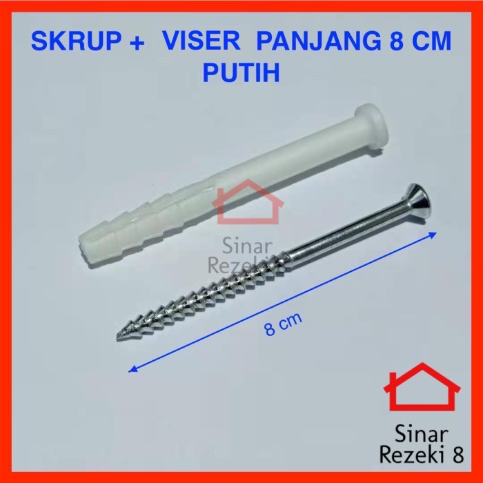 Jual SET Sekrup + Viser Pengencang PANJANG 6 / 8 CM / Skrup S8 Pengencang Baut | Shopee Indonesia