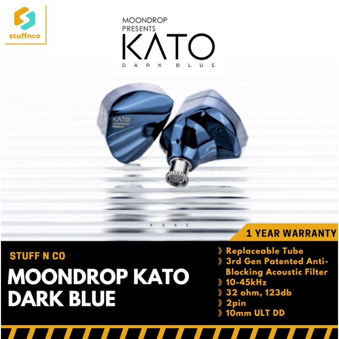 Jual Moondrop KATO Dark Blue New KXXS Earphone IEM In Ear Monitor ...