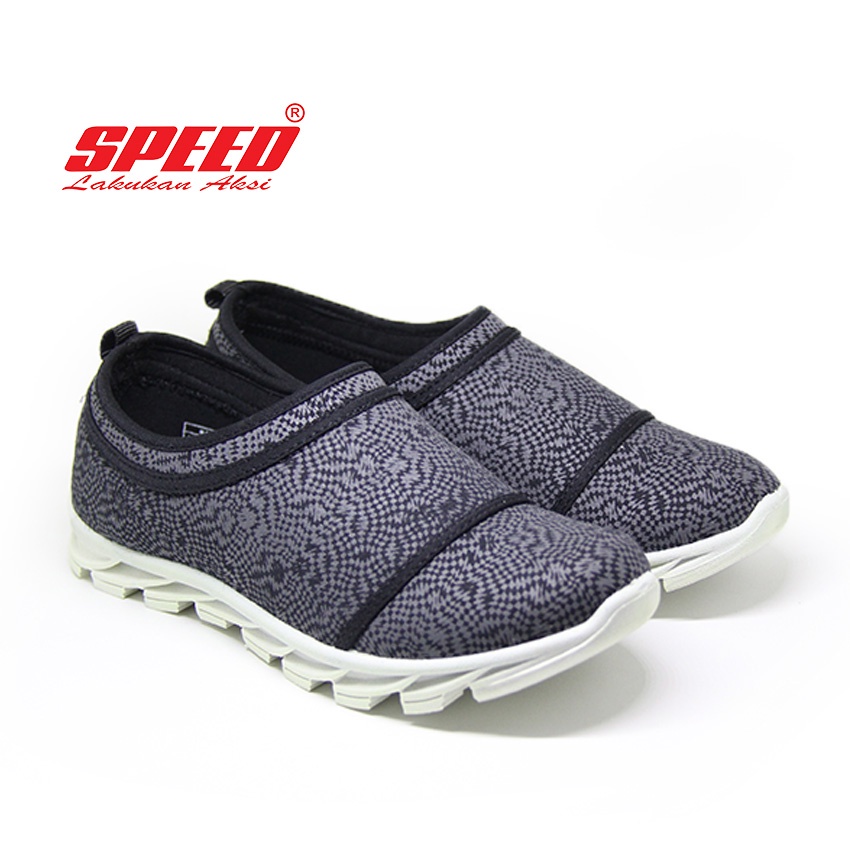 Jual SPEED - Grand Gamani - Sepatu wanita Hitam Putih - Sepatu Slip On ...